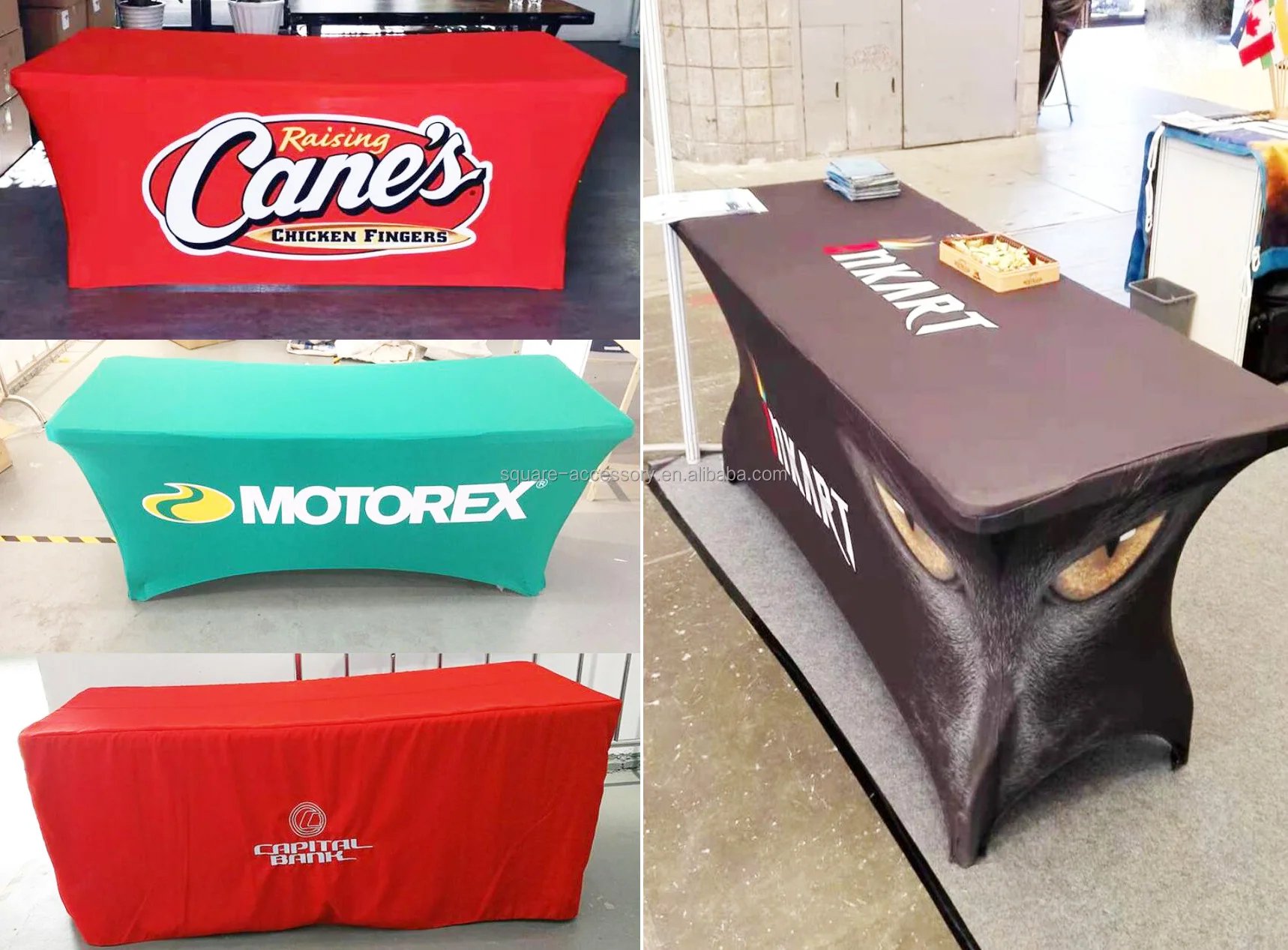 Custom 4 Ft 6 Ft 8 Ft 10 Ft Christmas Party Business Fitted Stretch ...