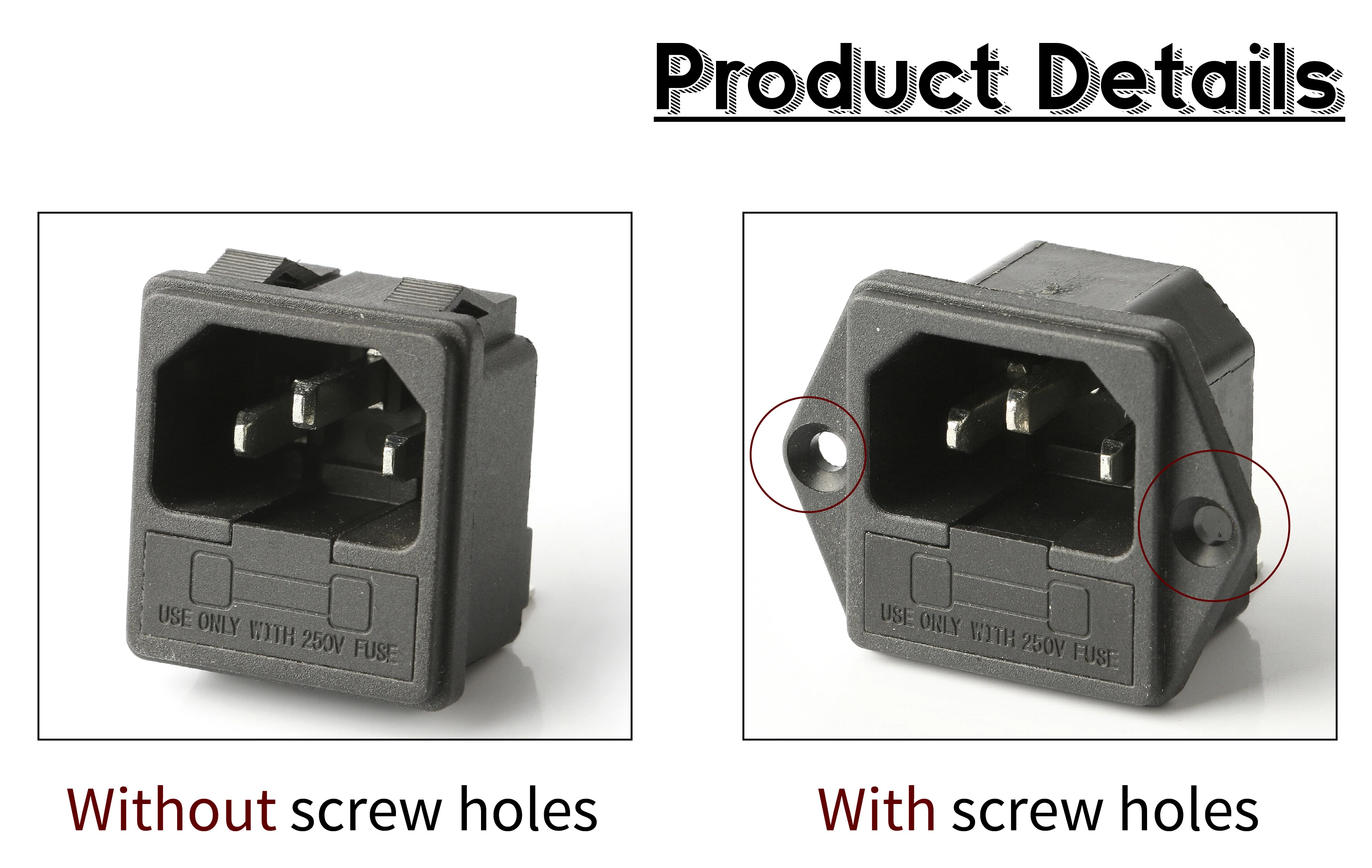 Pcb Ac Socket IEC AC-04 C13 C14 Right Angle AC Power Socket