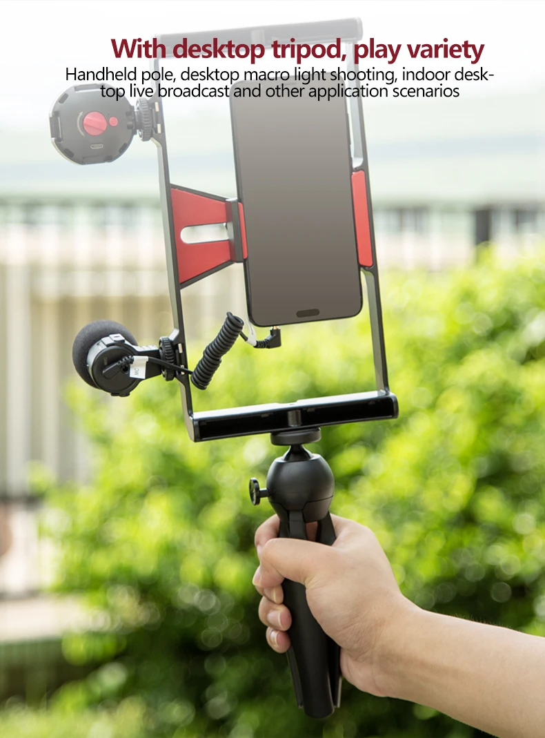 Phone Video Stabilizer Grip Vlogging Cage Kit for Video Film Maker ...