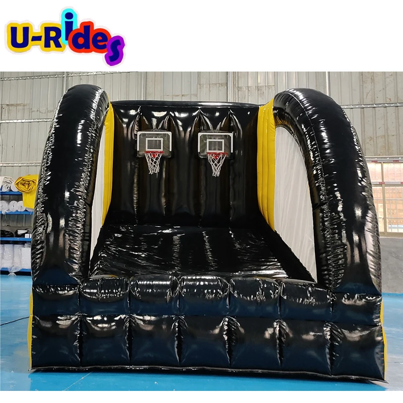 Black Double Shot Commercial Inflatable Basketball Hoop Large PVC ...