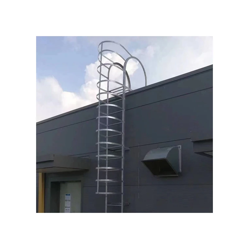 Galvanized Steel Safety Cat Cage Ladder With Safety Cage - Buy ...