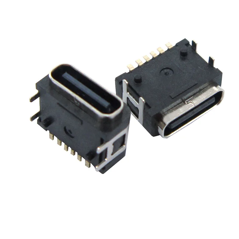 USB Type-C 6P Waterproof Connector Female SMT by Coorle