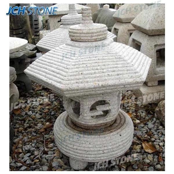 Japanese Garden Lanterns - Hand Carved Stone Pagodas