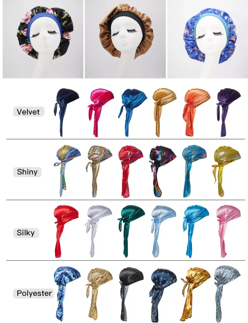 Q30832 Women Lady Head Hijab Turban Wrap Cover Head Wrap Scarf Ruffled ...