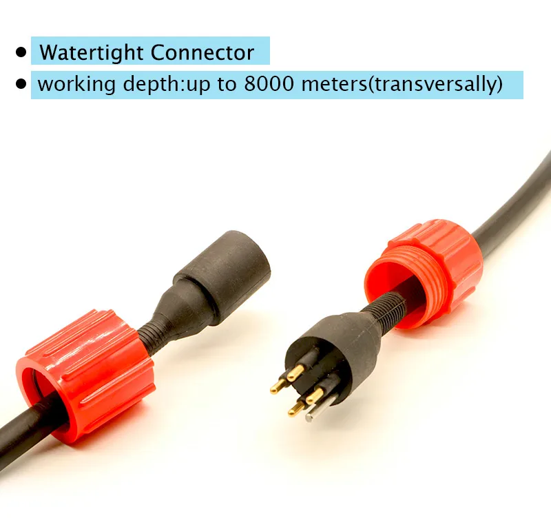 4 Pin Pluggable Wet Wire Robot Connector Watertight Plug Double Male ...