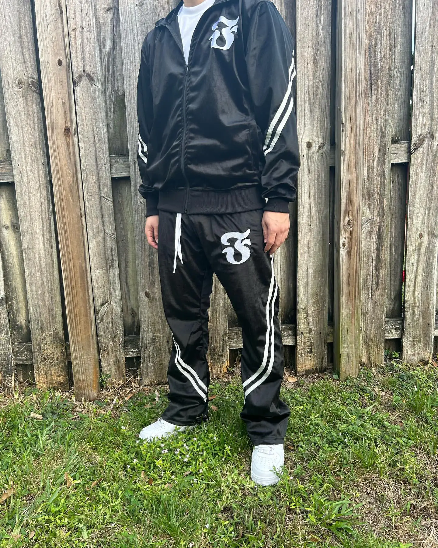 Custom Windbreaker Suit Two Piece Set Zip up Jacket Sweatsuit Nylon ...