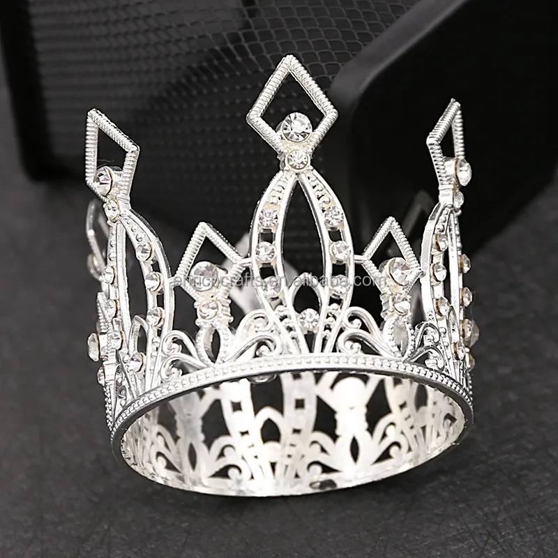 Crown Cake Topper Tiny Mini Crown For Birthday Vintage Crystal Pearl ...