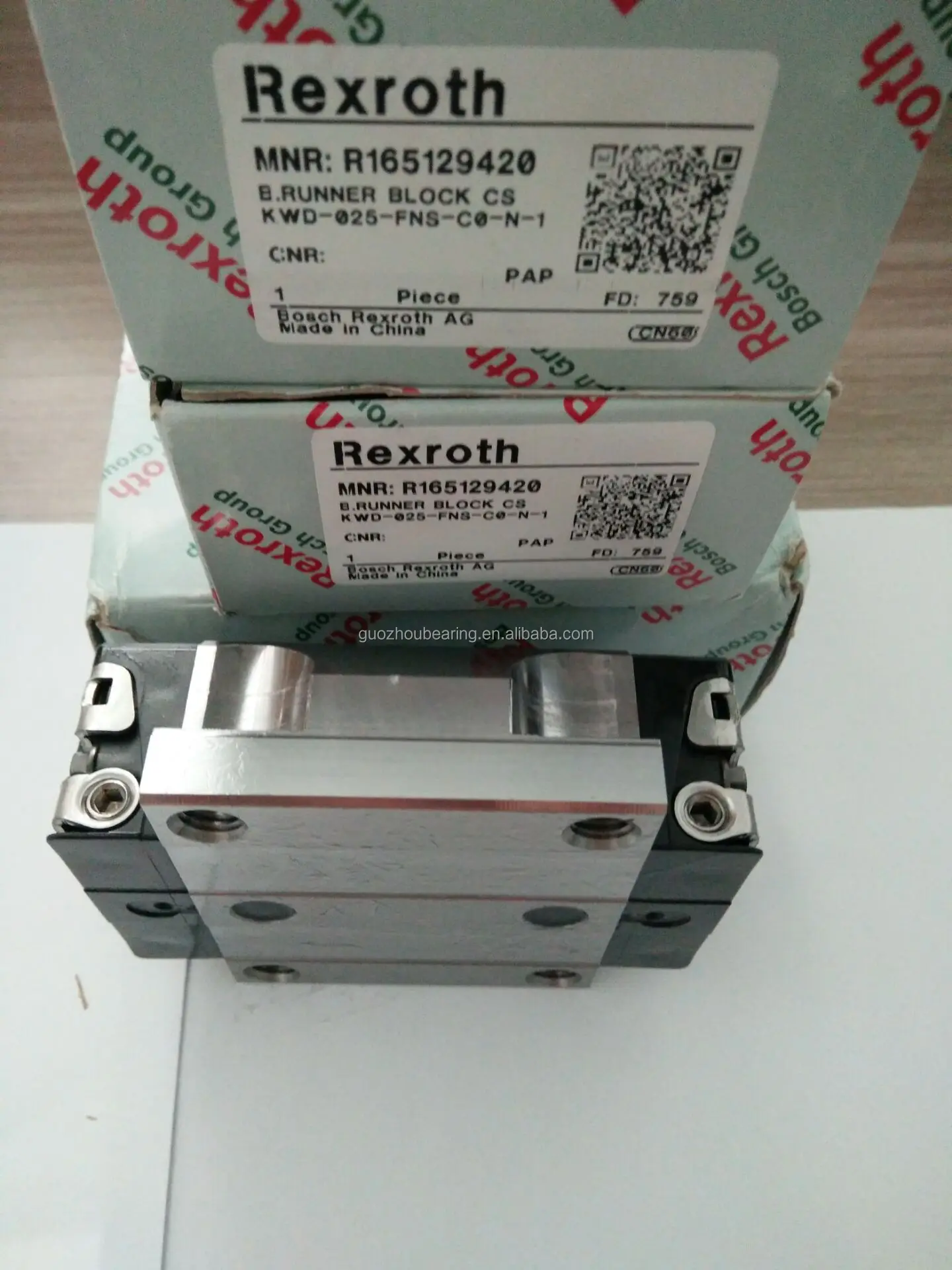 Rexroth Linear Guide Carriage Block R165129420 - P2 Precision