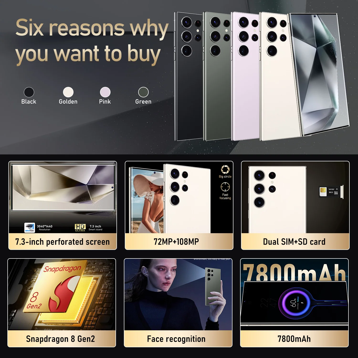 Samusang S23 Gaming Smart Android Techno Phone 4g - Buy Gaming Phone ...