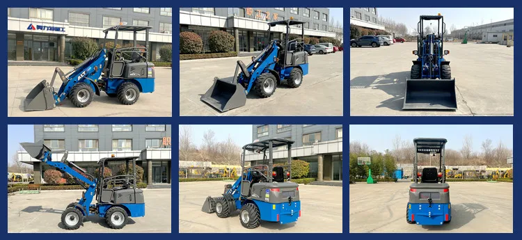 AOLITE 606 Electric Mini Wheel Loader 4x4 Drive, 650kg Load for Farm ...