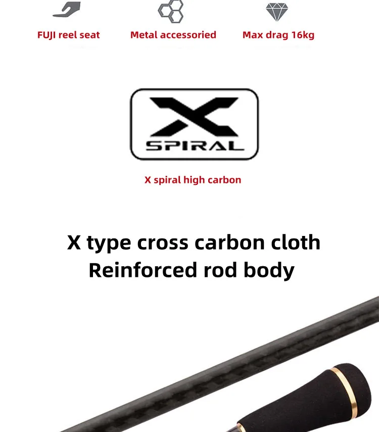 2023 FUJI Rod - High X Power Carbon Blank Bait Casting Rod