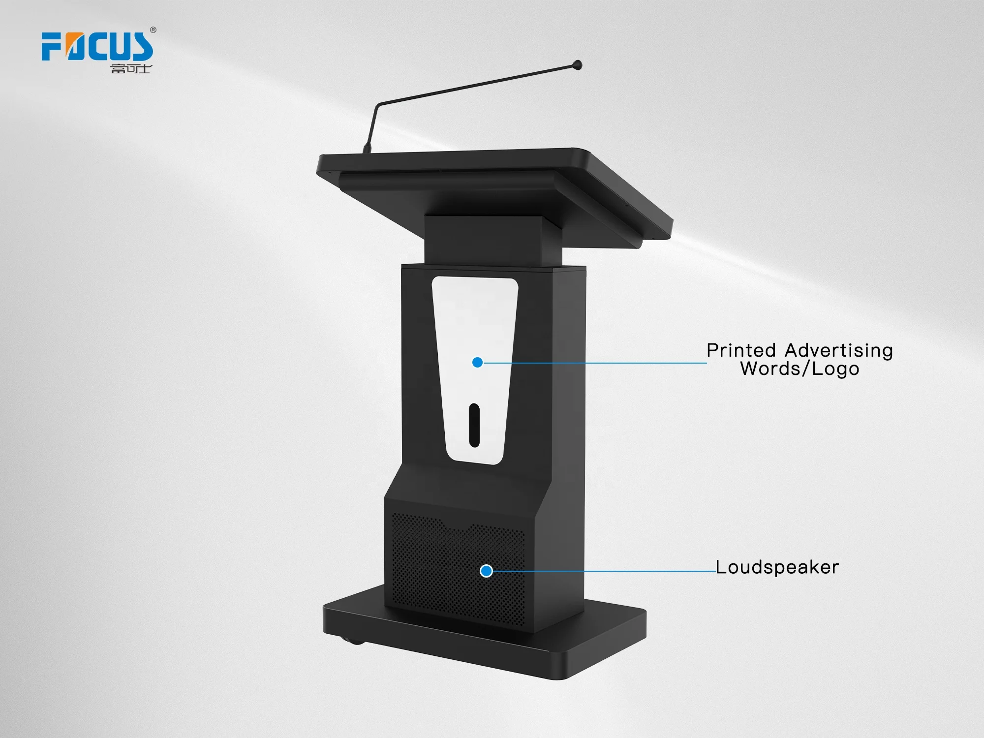 Smart Digital Metal Podium Lectern with Electromagnetic Capacitive LCD ...