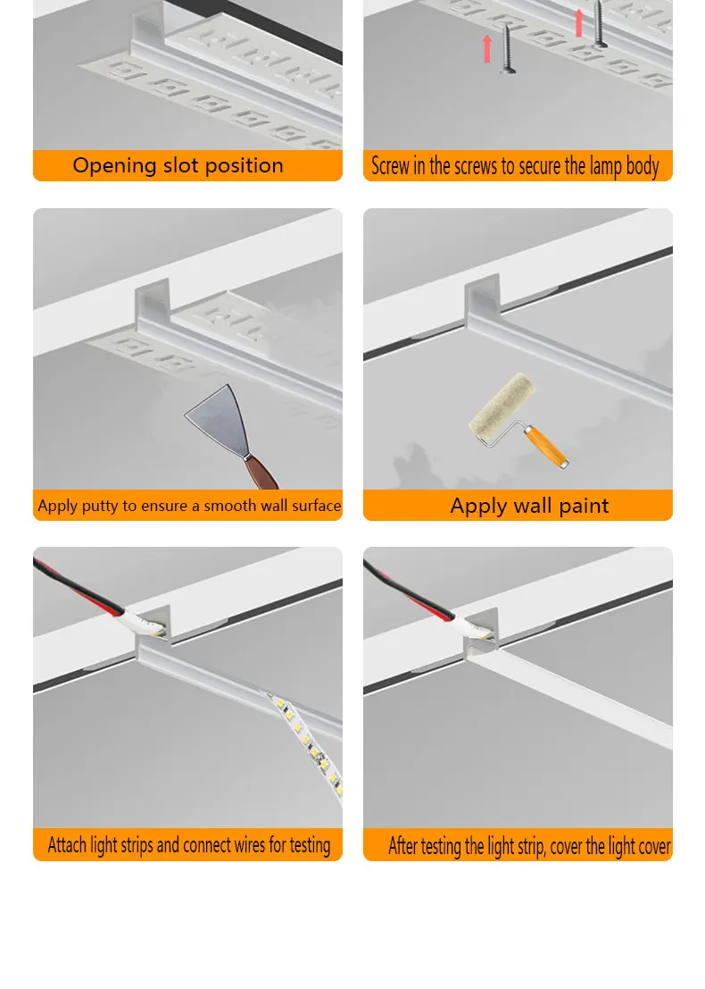 LED Strip Channels for Architectural Lighting Design Used for Recessed ...