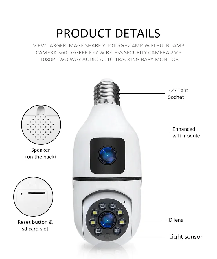 HD E27 Bulb IP Camera - Security & Convenience Redefined