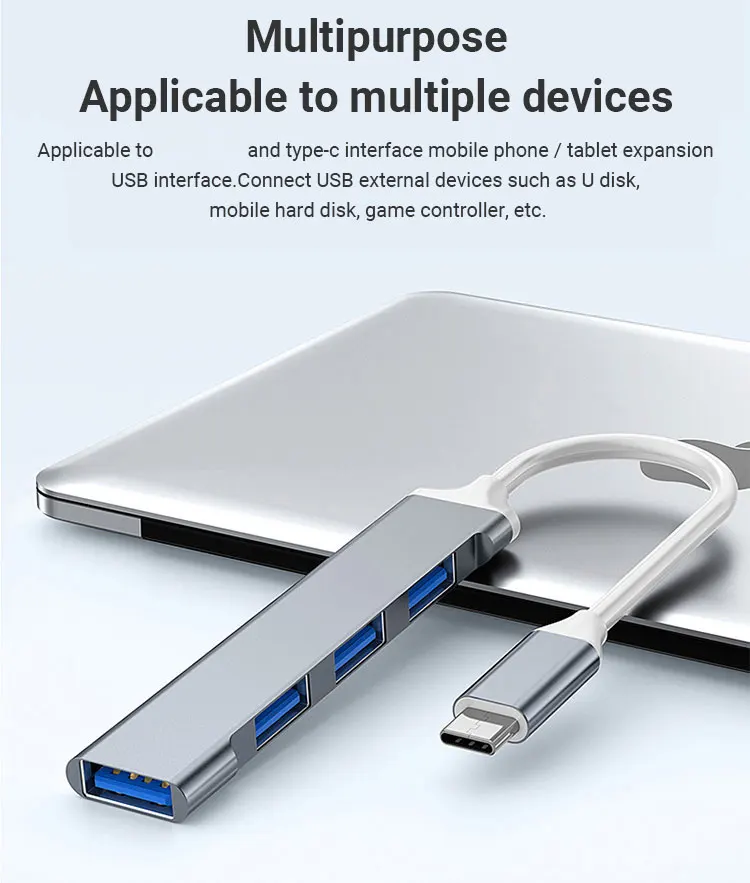 4 In 1 Port Pc Usbc Ports Dockstation Type-c Phone Tablet 1port Usb-c ...