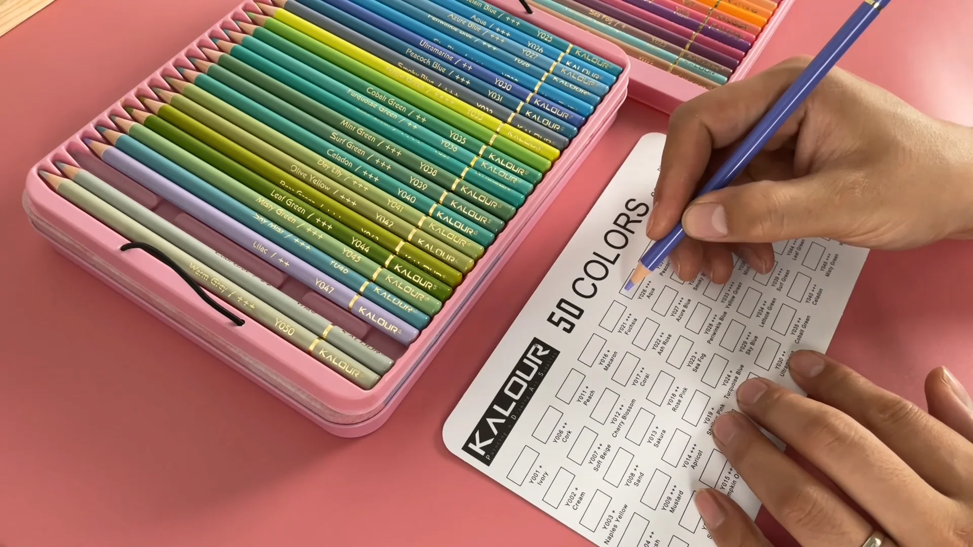 Kalour 55pcs 50 Color Macaron Professional Colored Pencil Set In Zipper ...