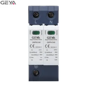Geya Gsp9-c40-2p 40ka Spd 2p Electric Surge Protection Device Spd 385v 420v House Surge Arrester ...