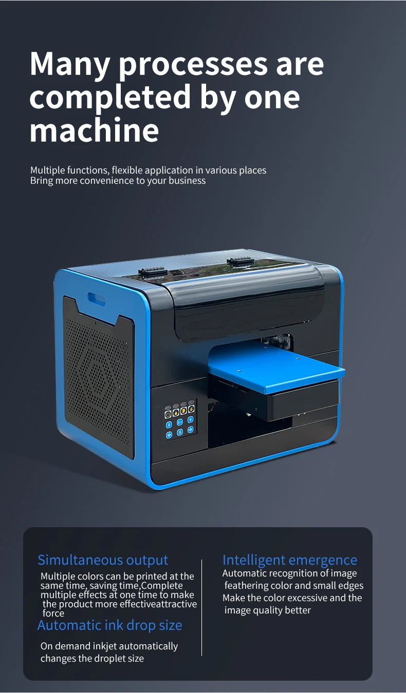 Mini UV Flatbed Printer - A4 Size for Versatile Printing