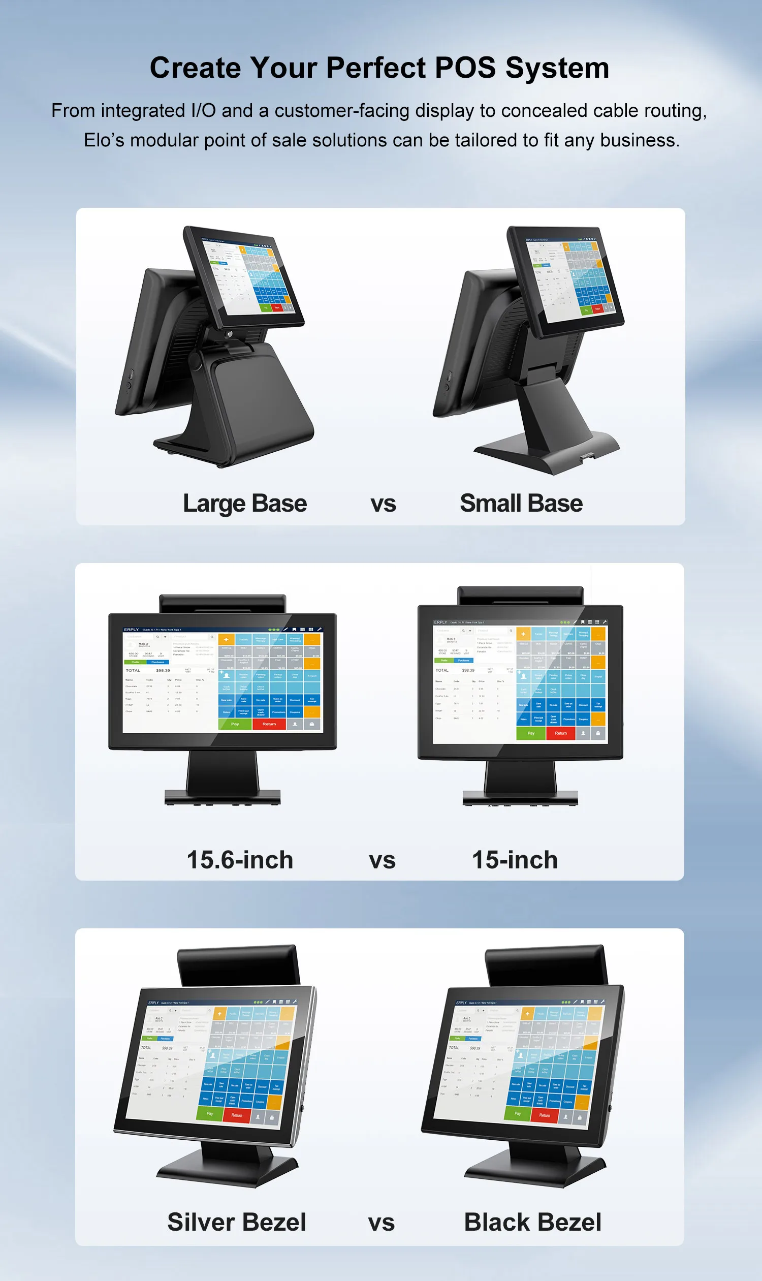 Caisse Enregistreuse15 Inch Double Screen Desktop POS Terminal All in ...