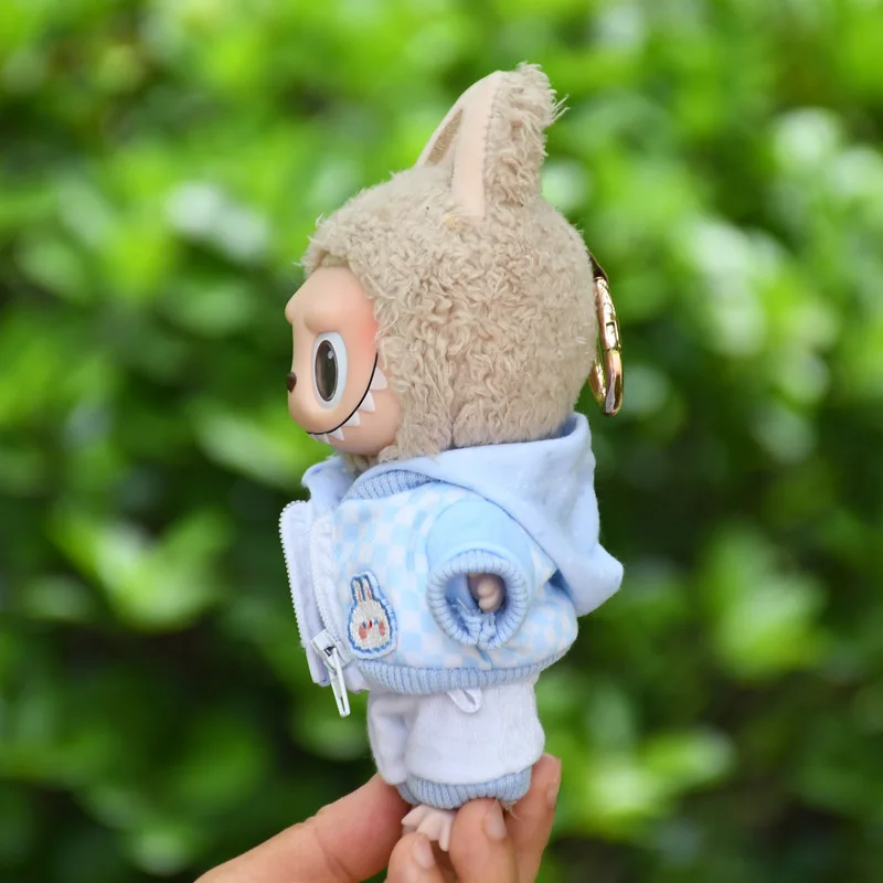 Labubu Casual Doll Suit Blue Jacket Sweater and Plastic Vinyl Cartoon ...