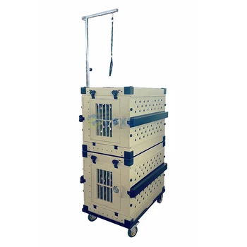 Tyxd Portable Folding Stackable Aluminum Dog Show Cage Collapsible Dog ...