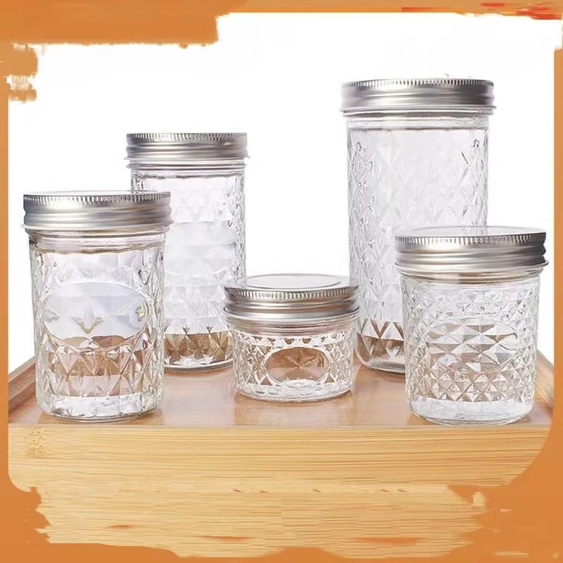 Factory Direct Sales Transparent Glass Mason Cups, Honey Bottles ...
