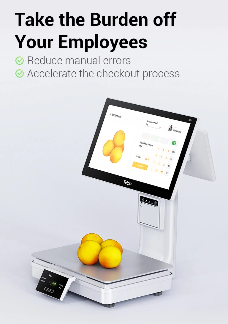 Automated Supermarket Checkout with Telpo C50 Cashier Machine