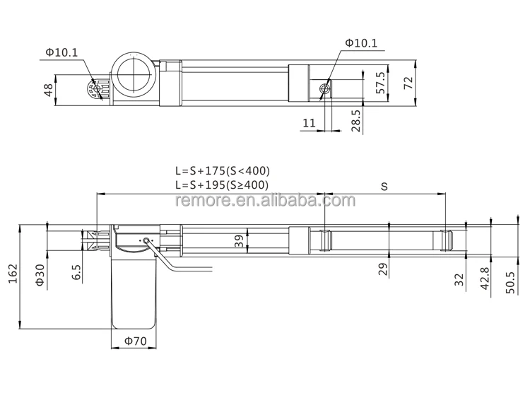 Ip66 12v 200kg High Speed Actuator Motor Heavy Duty Linear Actuator ...