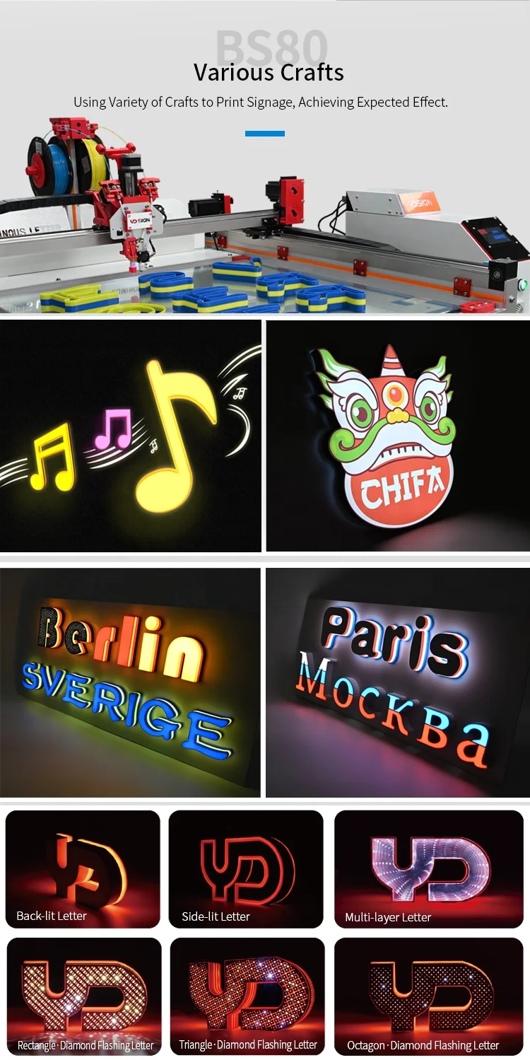 Commercial 3d Sign Printer Dimensional 3d Letter Illuminated Logo ...