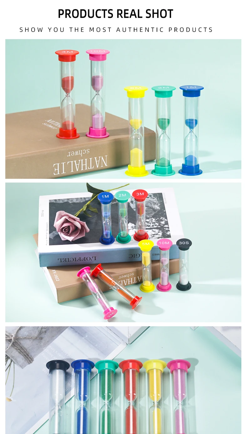 Wholesale Colorful Plastic Sand Timer for Kids & Games