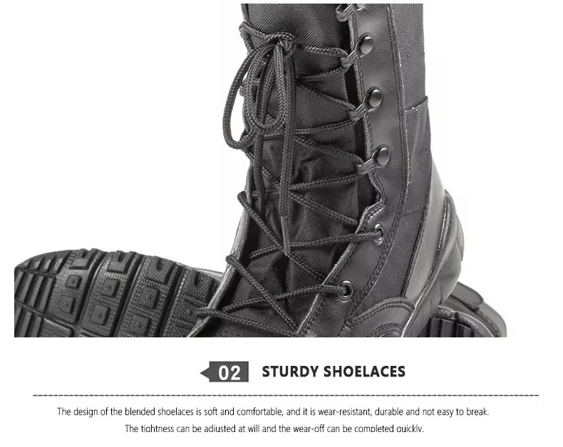 JSH Khaki-Hiking Tactic Shoes Ultra-Light Tactical Boots in Brown Black ...