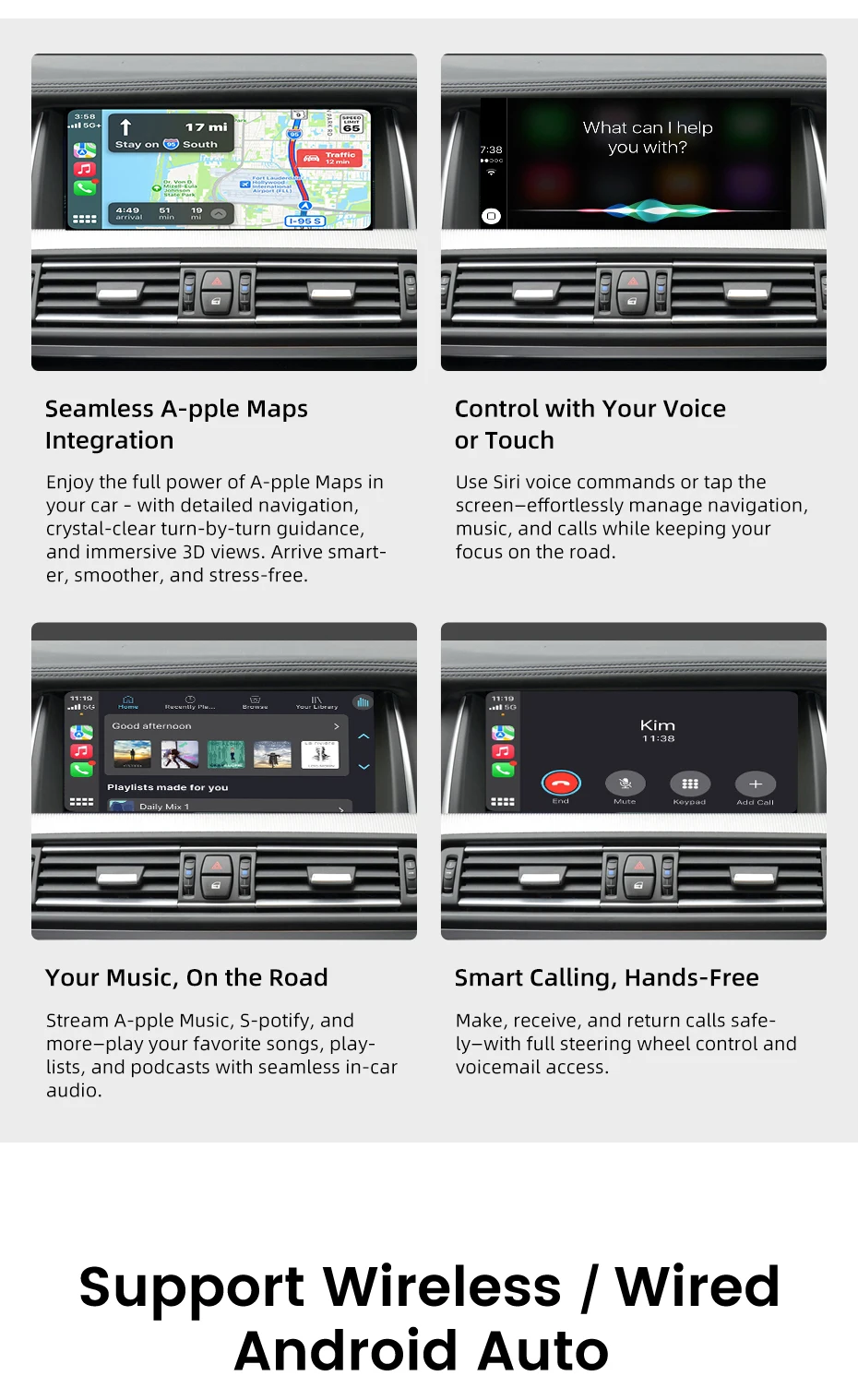 Junsun Wireless Carplay Android Auto Module Box for BMW