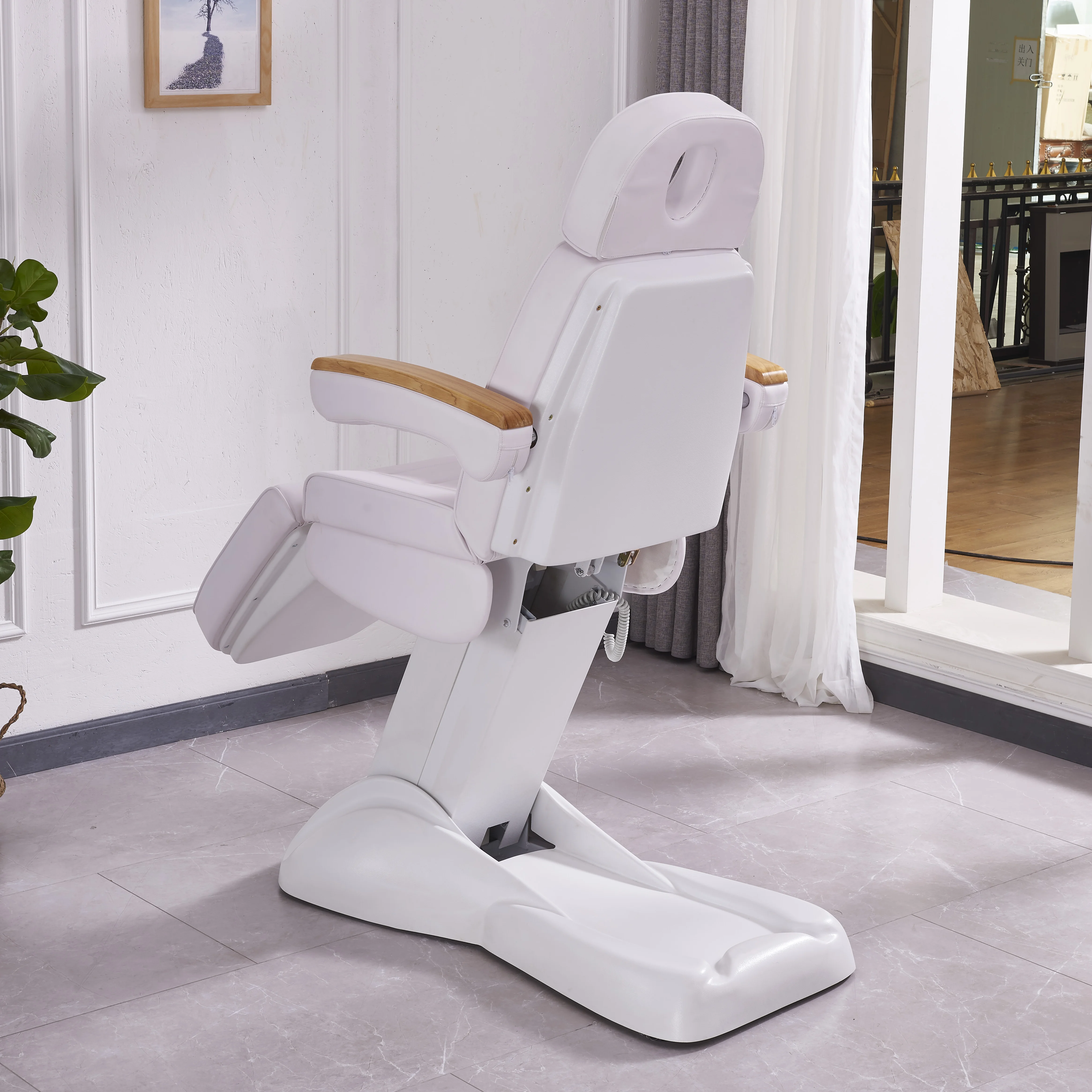 Multi-functional Three-motor Beauty Bed Wooden Handrails Beauty Tattoo ...