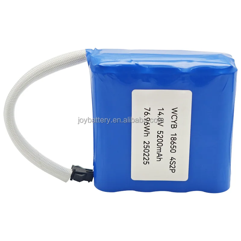 Rechargeable 18650 4S2P 14.8V 4000mAh 4400mAh 5200mAh Lithium Ion ...
