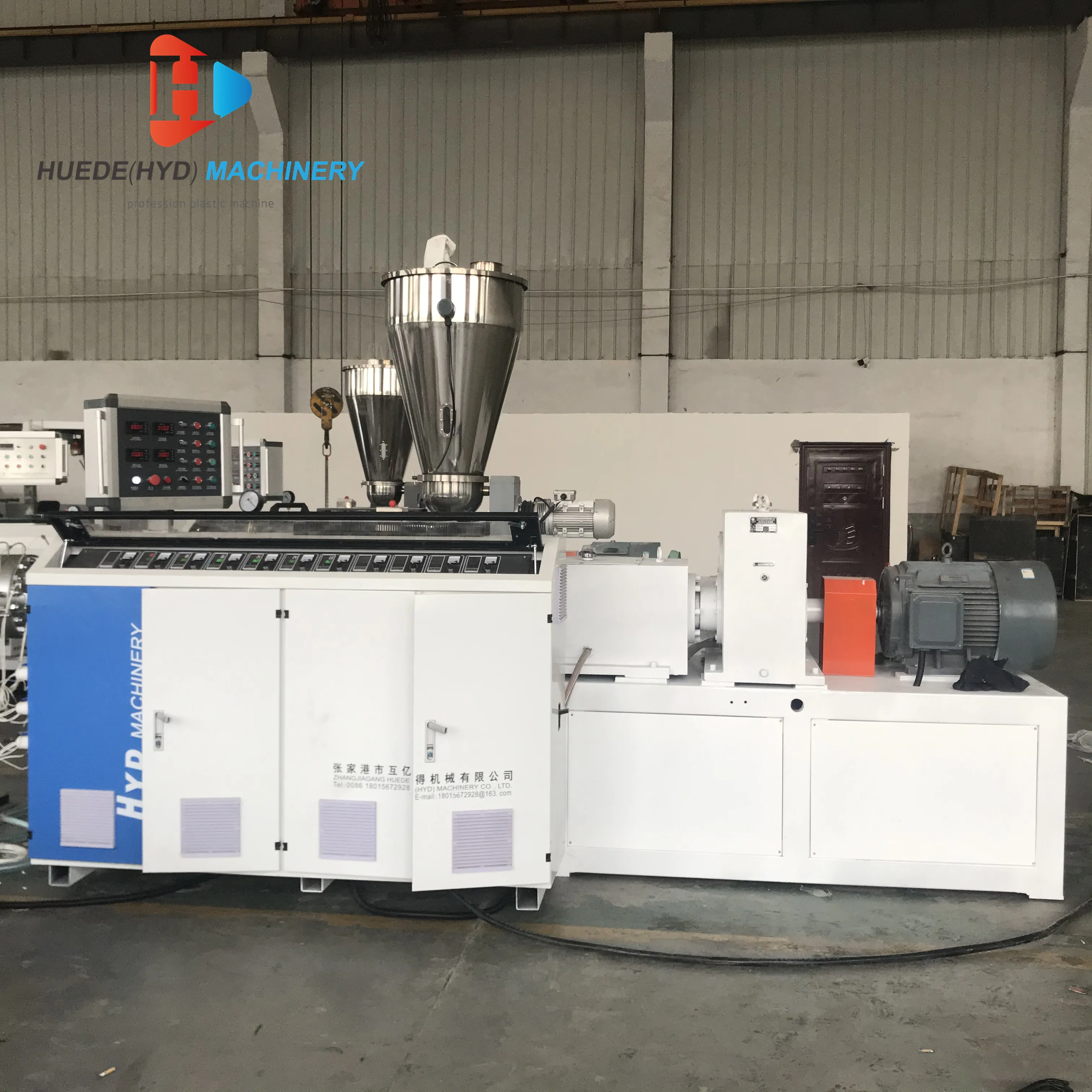 Plastic Pvc Conical Twin-screw Extruder Waste Waste Pvc Recycling ...