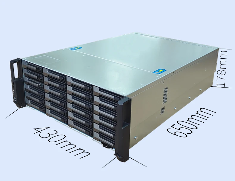4U Server Case - 24bays NAS Storage with Redundant Power