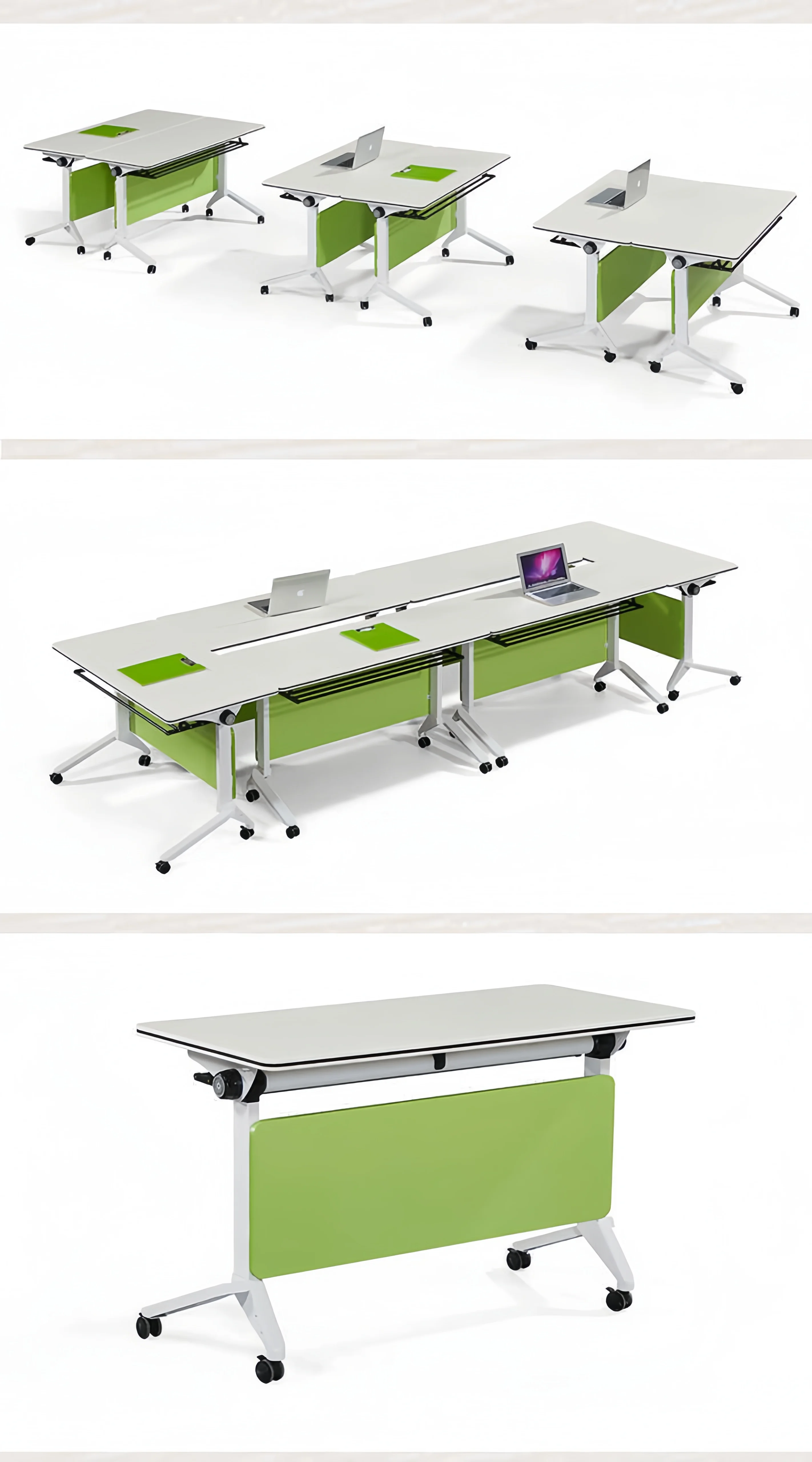 Modern Flip Folding Training Table Folding Meeting Table Office ...