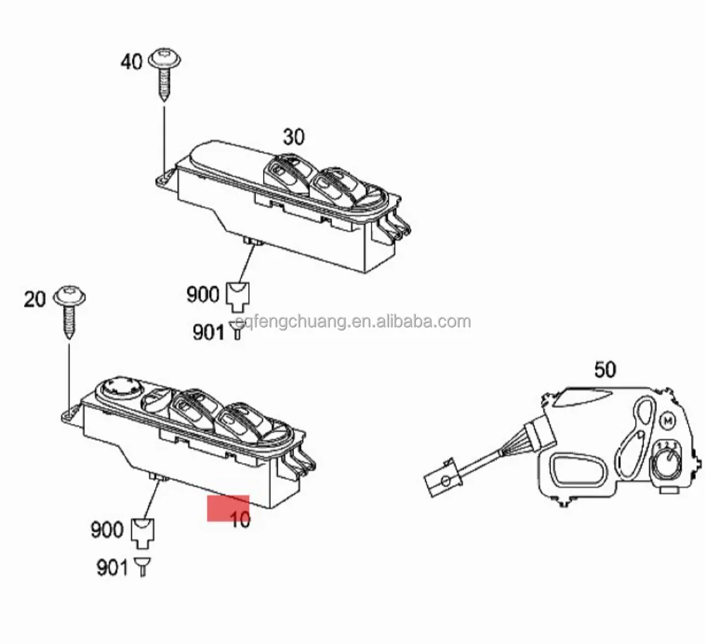 6395451513 Car Electric Power Master Window Switch 6395450713 639 545 ...