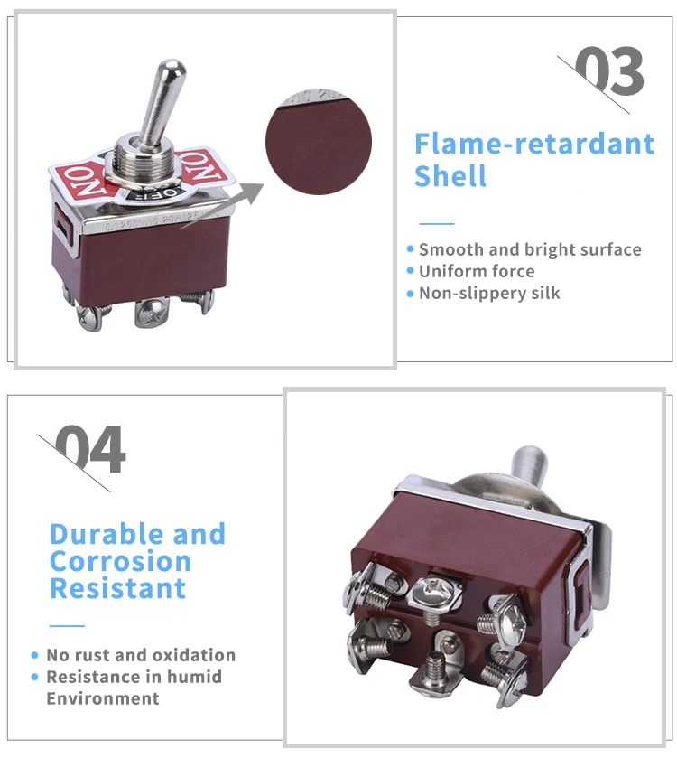 15a/250vac Auto Reset Toggle Switch Toggle Switch With Lamp Ip67 Toggle ...