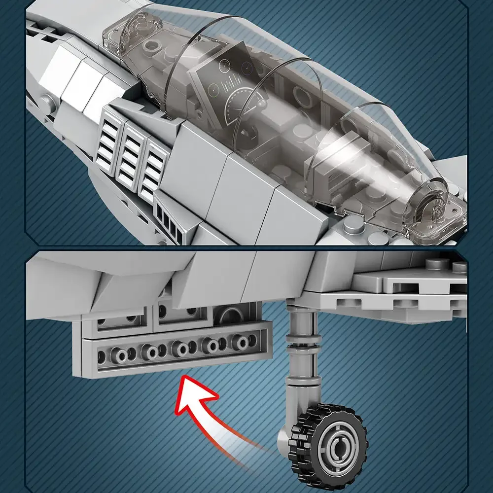 Reobrix 33020 Military Aircraft Air Fighter Model Military Series Toys ...