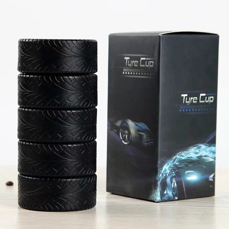 300ml Tire Design Stainless Steel Coffee Mug Creative Gift Car Wheel ...