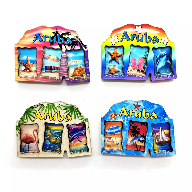Custom Tourist Beach Scenery Honduras Souvenir Wood Refrigerator Magnet ...