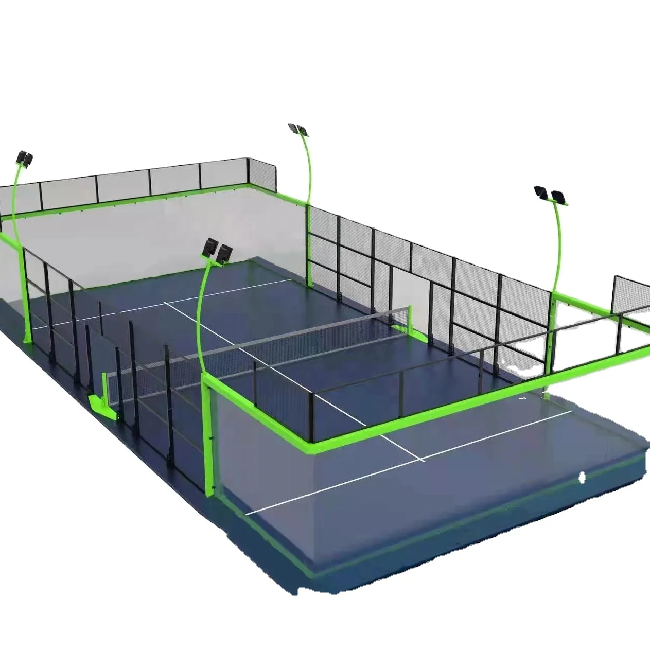 New Design Padel Tennis Court Full Panoramic Sport Double Single Paddle ...