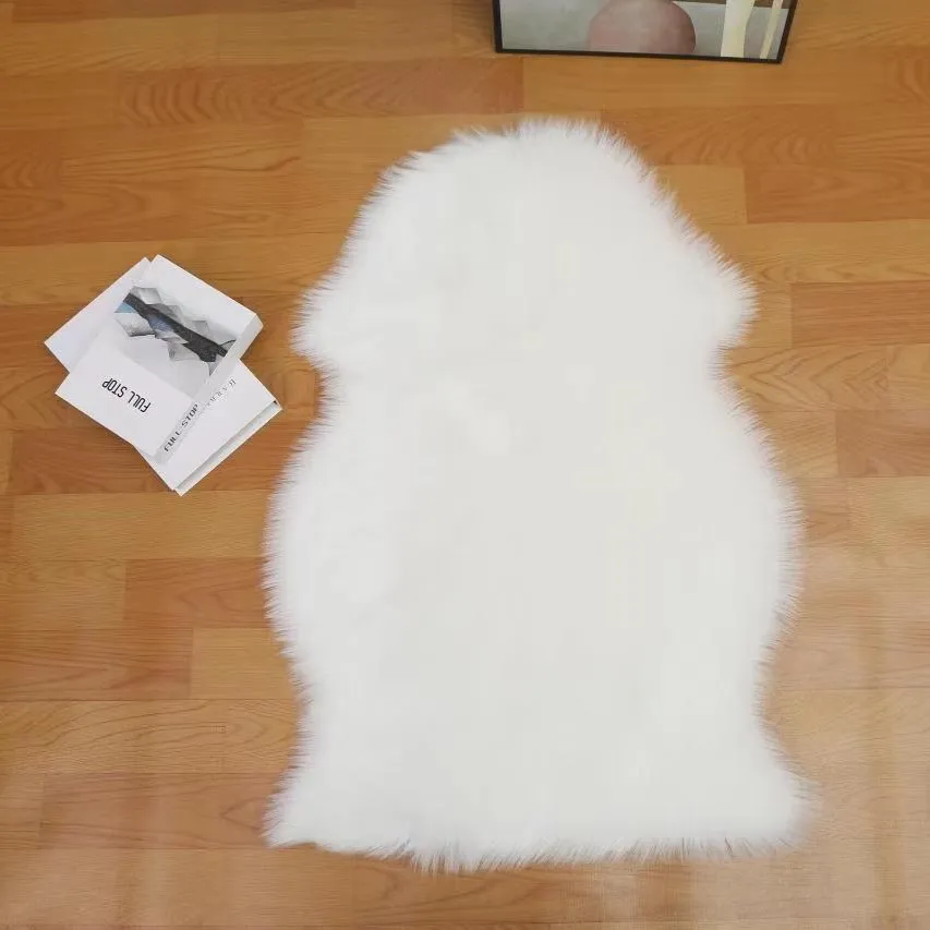 Custom Logo Wholesale New Design Faux Fur Sheep Skin Mat Door Luxury ...