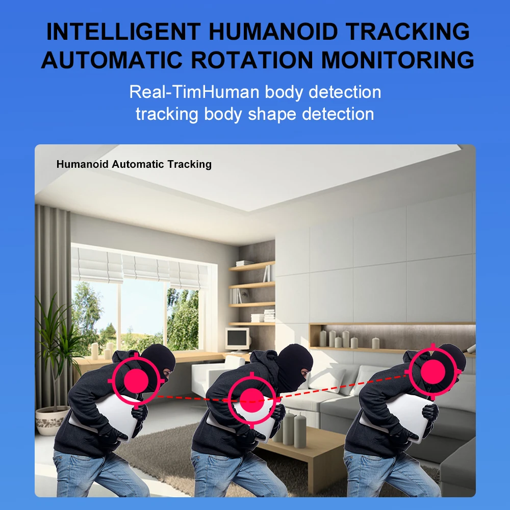16MP Human Tracking Dual Lens WiFi PTZ Network Camera with Free Horns ...