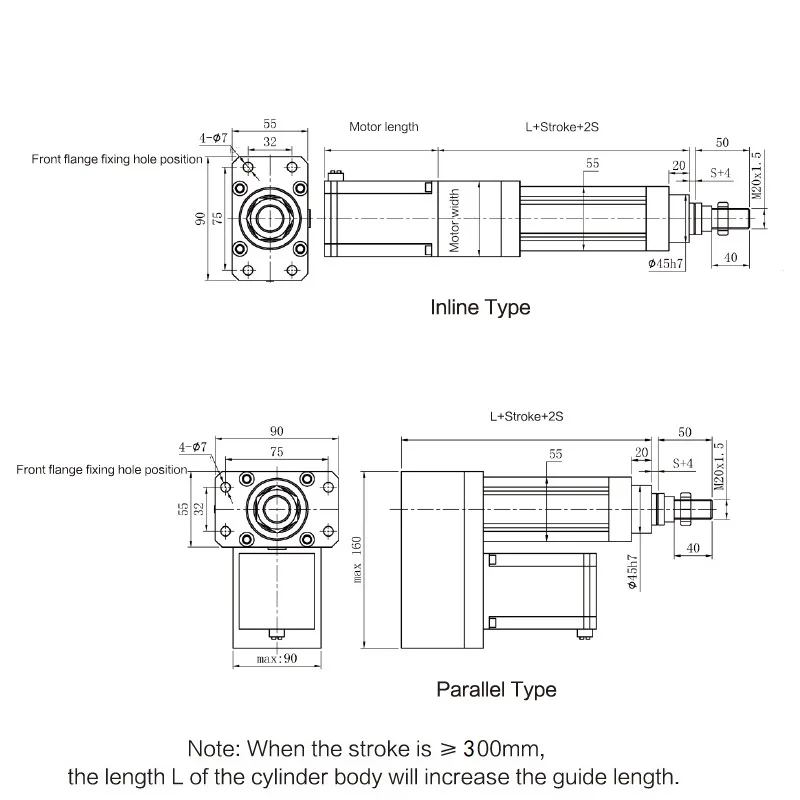 4000n Servo Motor Electric Linear Actuator for Intelligent House