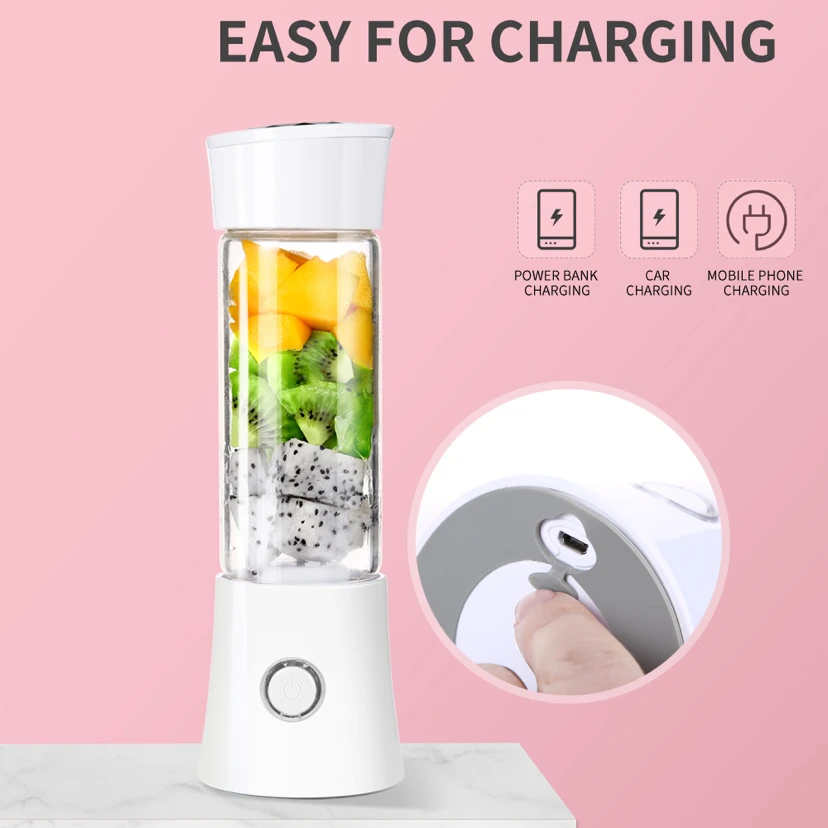 6 Blades Juicer Blender Portable Usb Rechargeable Mini Home Wireless ...