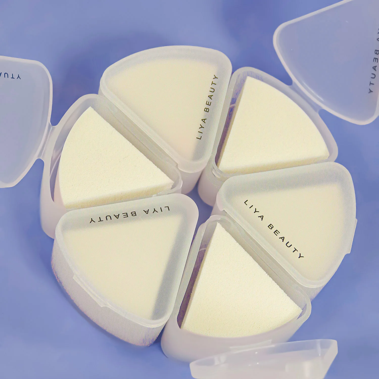 Small Mini Triangle Sbr Makeup Sponge White With Beauty Sponge Box ...