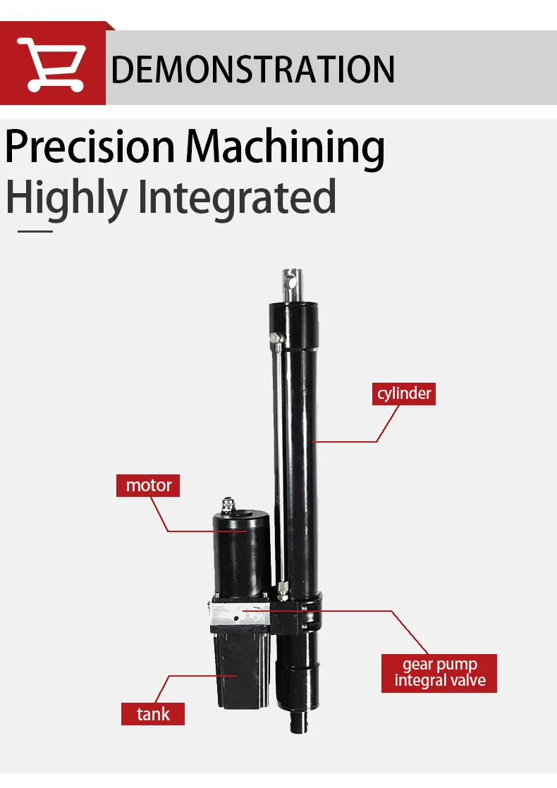 2.5T Overload, Overheat Protection Hydraulic Lifting Cylinder