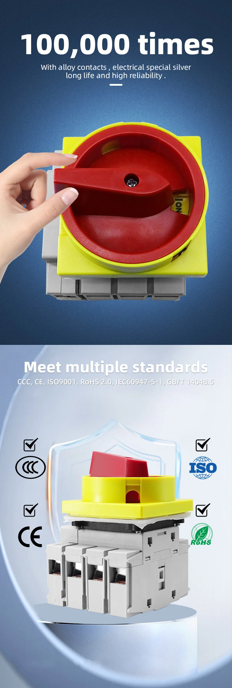 Benlee 4 Pole Changeover Disconnecting Switch Panel 80a 690v Rotary ...